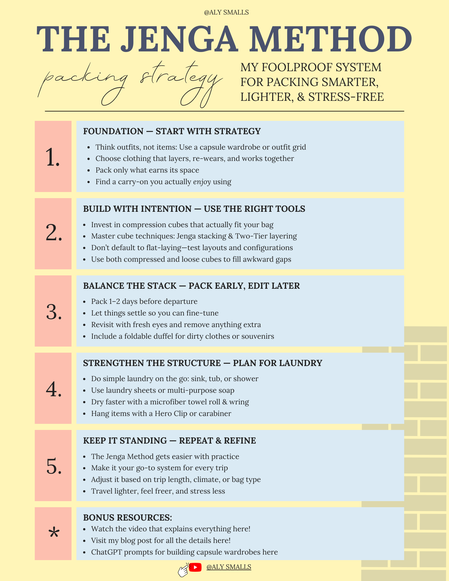 17 Foolproof Packing Tips Using The Jenga Method (master carry-on travel)